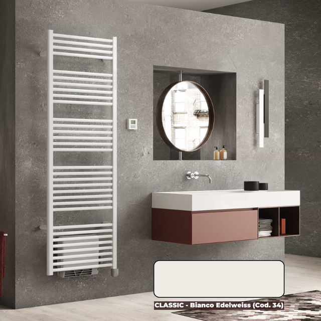 Sèche-serviettes électrique + soufflant 500W blanc edelweiss FLECHE ...