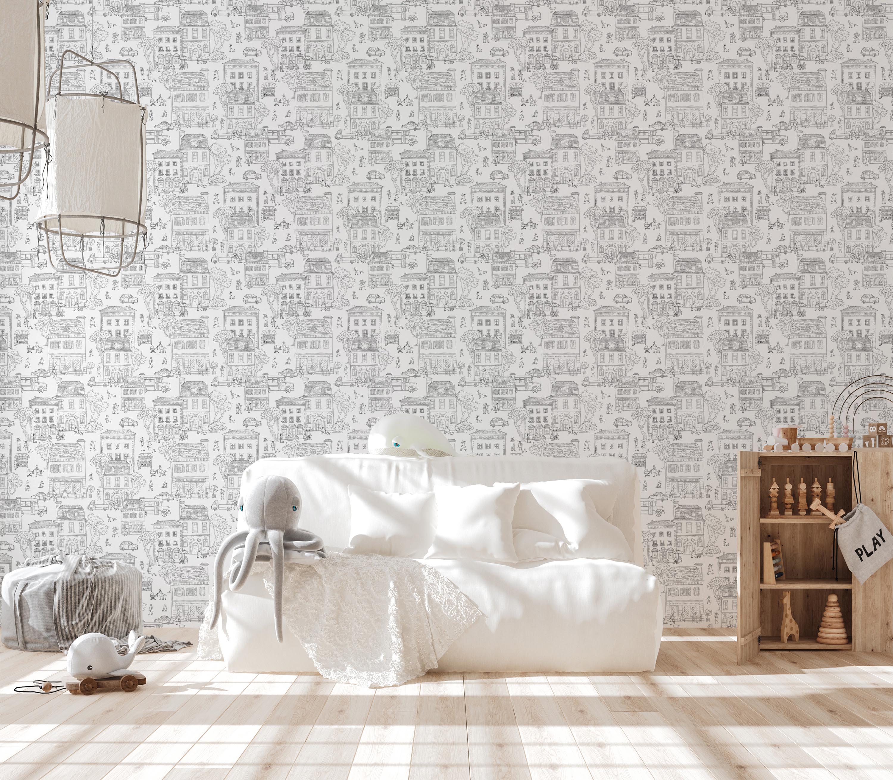 Metropolitan Cityscape Wallpaper | Leroy Merlin