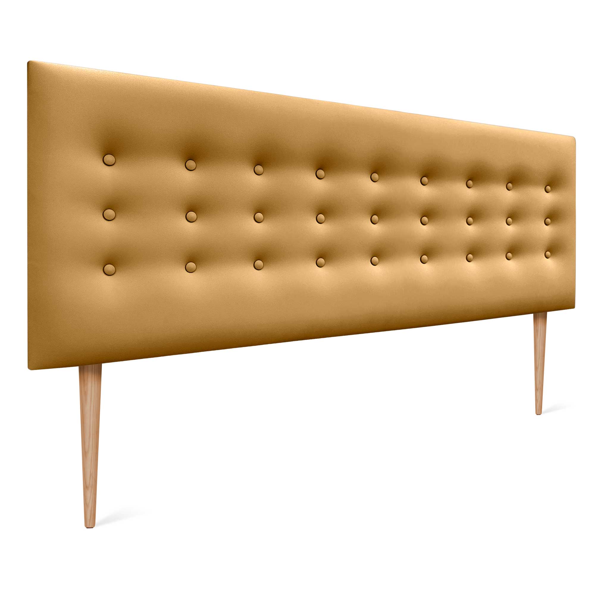 DHOME Tête de lit en simili cuir avec 3 rangées de boutons Tête de lit ...