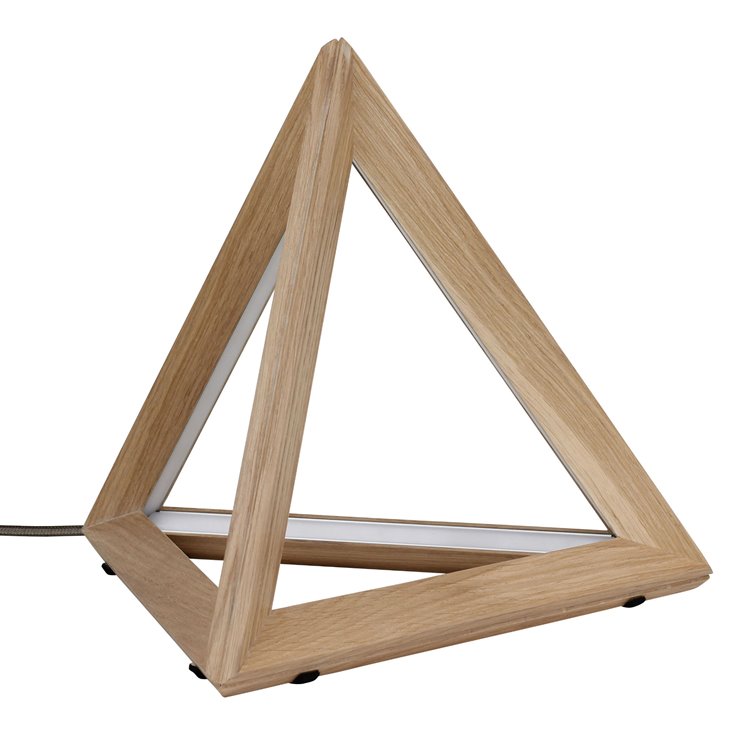 TRIGONON-Lampe à poser LED triangle Bois H29.5cm - | Leroy Merlin