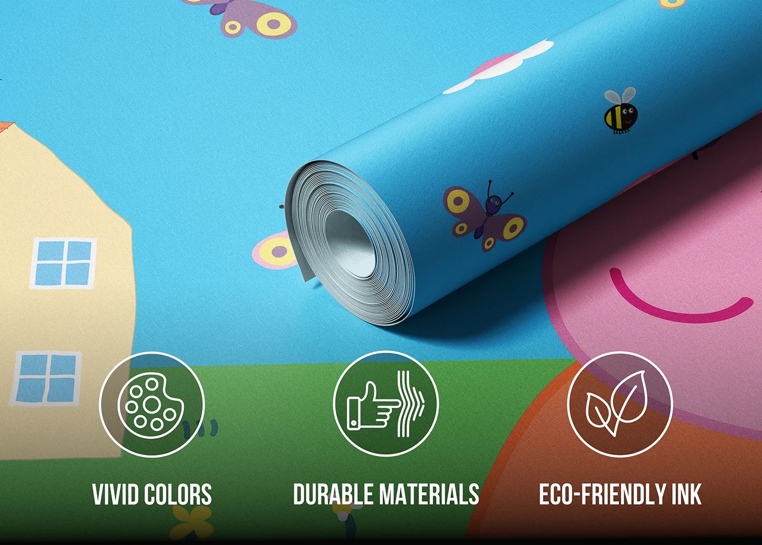 Fotomural Peppa Pig multi color - 375 x 270 cm - Sanders & Sanders ...