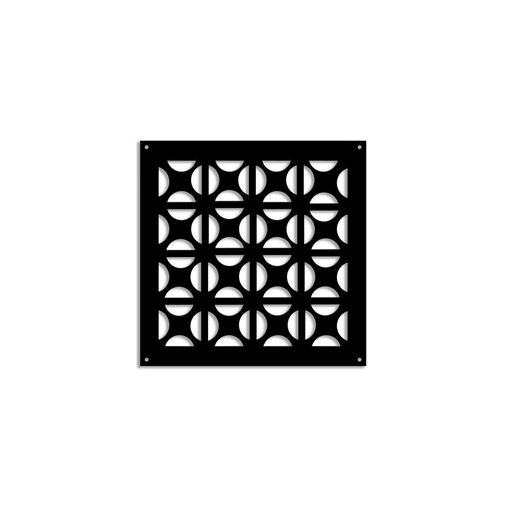 CRUZ REDONDA - Panel PVC Perforado - Parasol NEGRO 98x98 cm Espesor 1cm ...