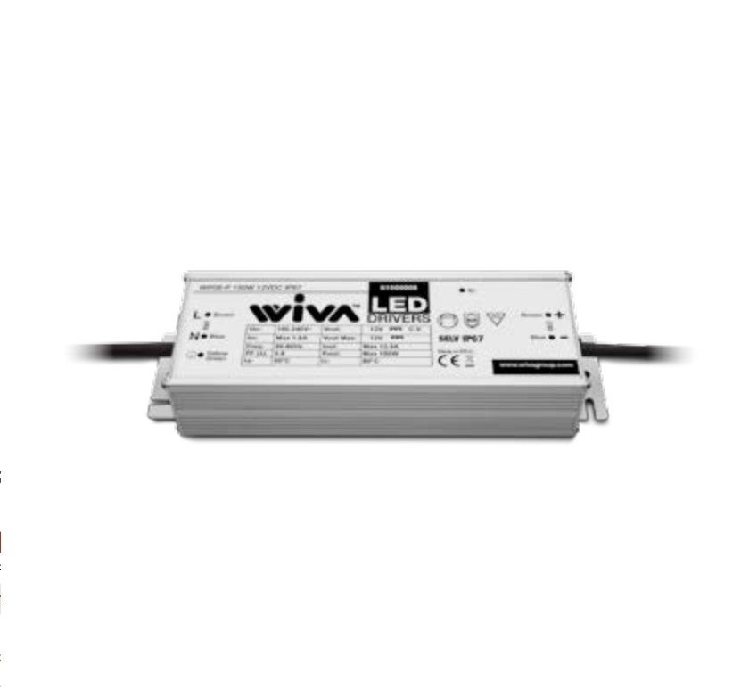 Wiva 61000008 Wp08-p 150w 12vdc ip67 100-240v 12v 12.5a 150w | Leroy Merlin