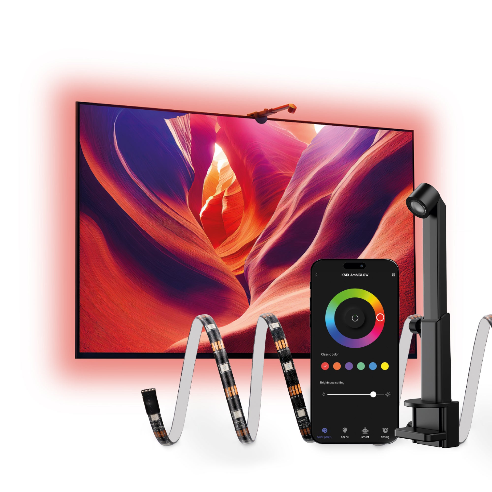 Strisce LED Ksix Smartled RGB Ambiglow - TV connessa - 35 m | Leroy Merlin
