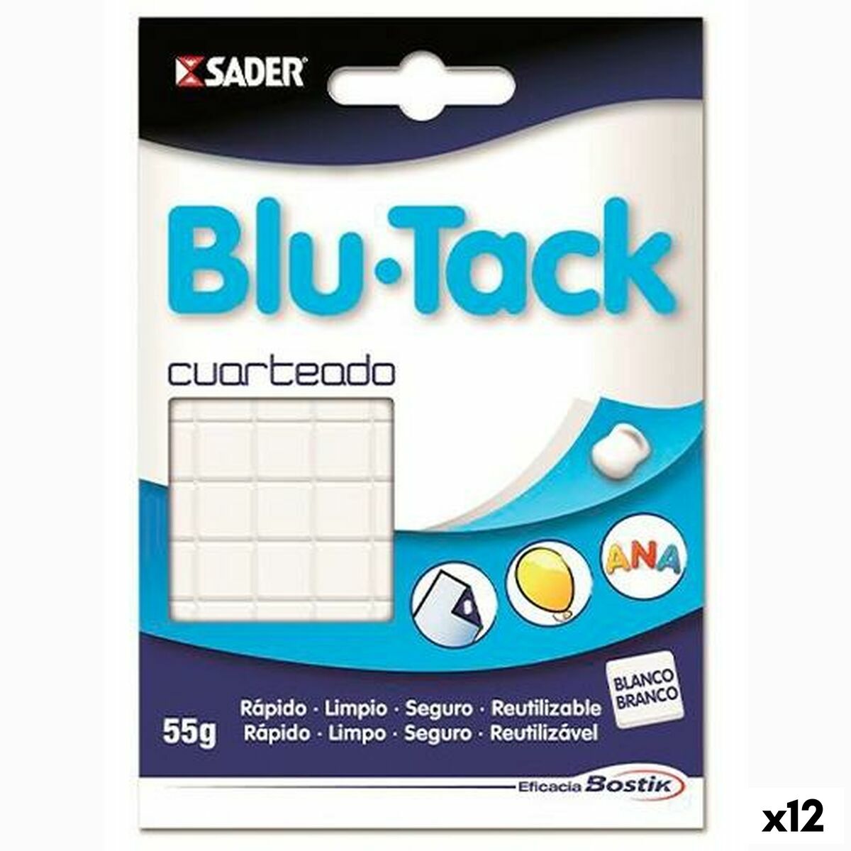 Mastic Bostik Blu Tack Blanc (12 Unités) | Leroy Merlin