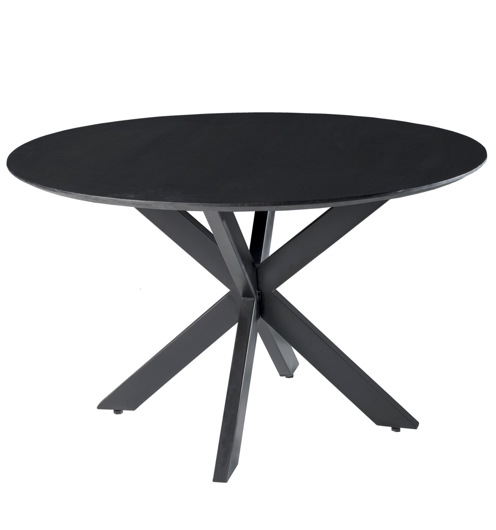URBAN-Table à manger ronde 4 personnes 120 cm en bois massif noir ...