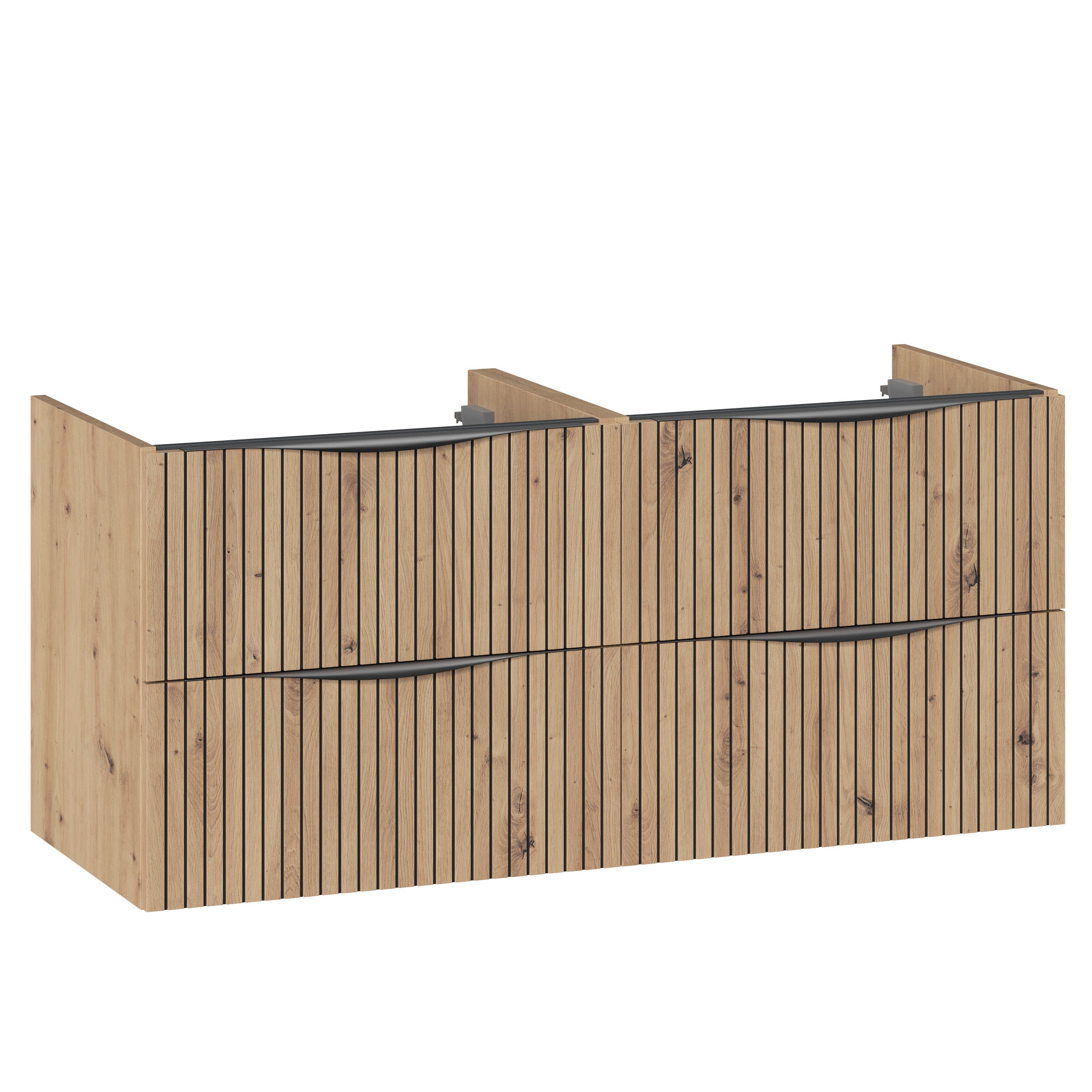 Mobile da bagno Sakai, Colore rovere, 120x46 cm (Lavabo non incluso ...