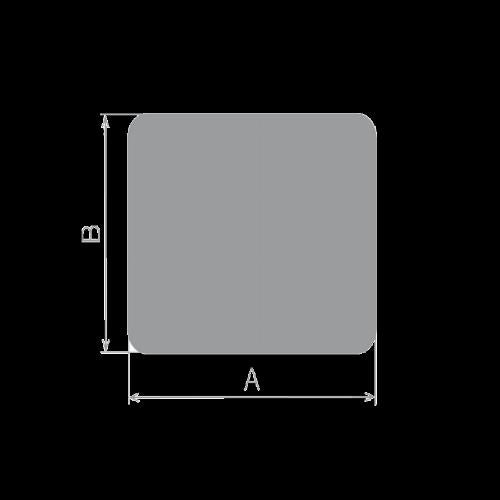 1000x1000mm R100 pour Plaque de sol Carré verre angles arrondis | Leroy ...