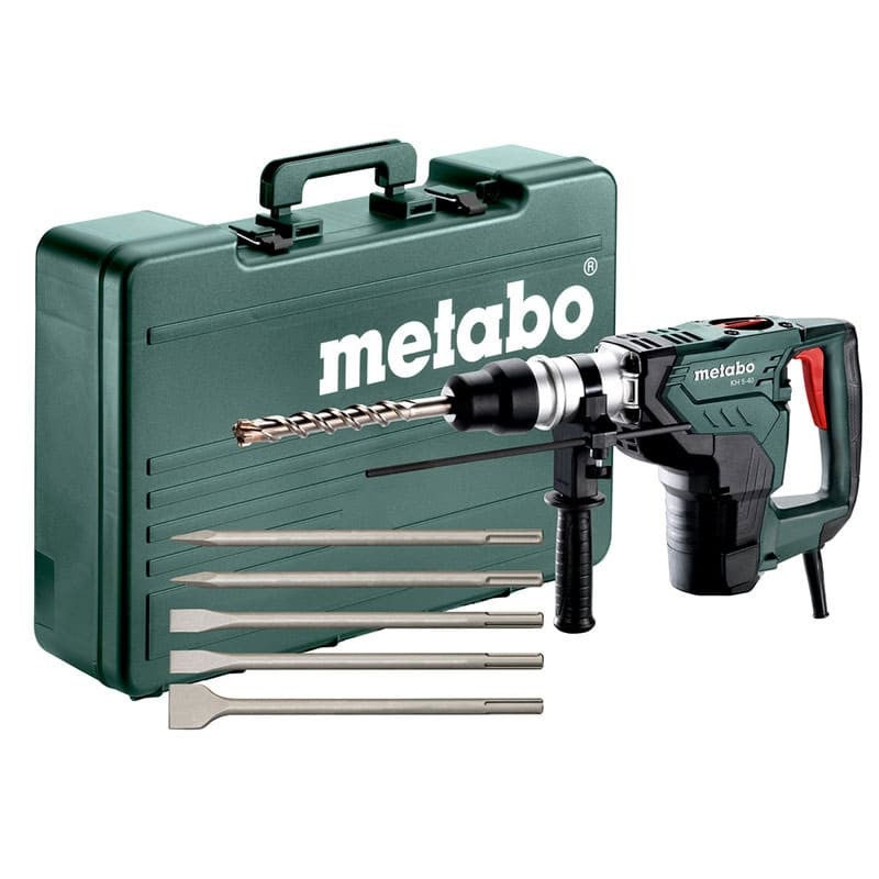 Perforateur burineur SDS-Max 7,1 J 1100 W KH 5-40 en coffret et accessoires - METABO 691057000 ...