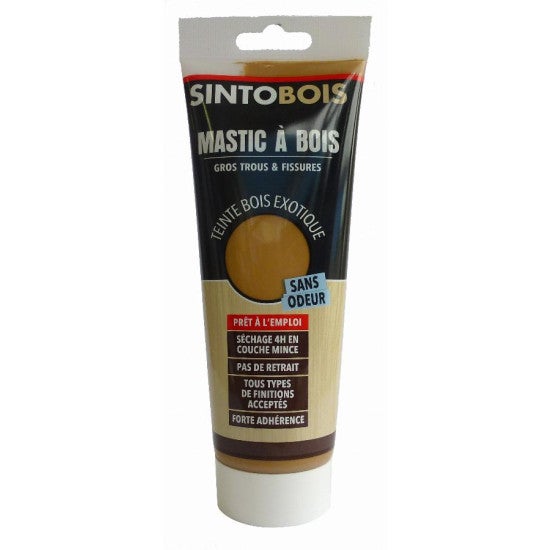 Mastic à bois Prêt à l'emploi SINTOBOIS - Bois Exotique - Tube 400 g ...