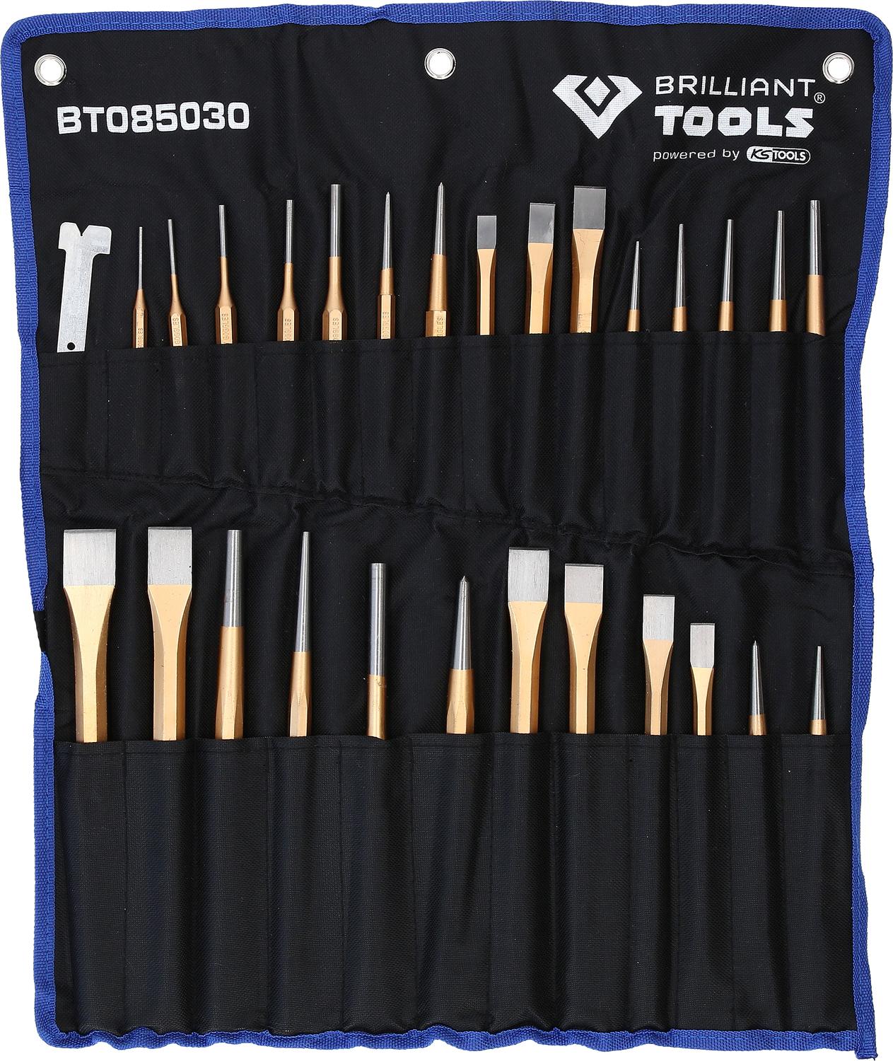 Brilliant Tools Jeu de burins et de chasses, 28 pcs | Leroy Merlin
