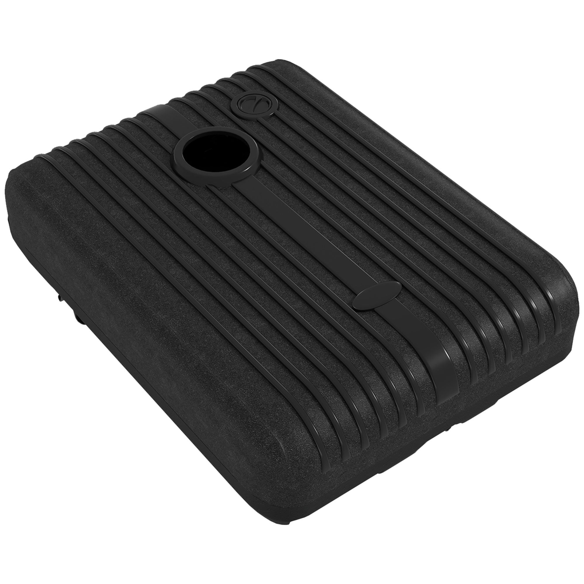 Base parasol HDPE, remplissable 70kg eau / 90kg sable, support 130mm, 2 ...
