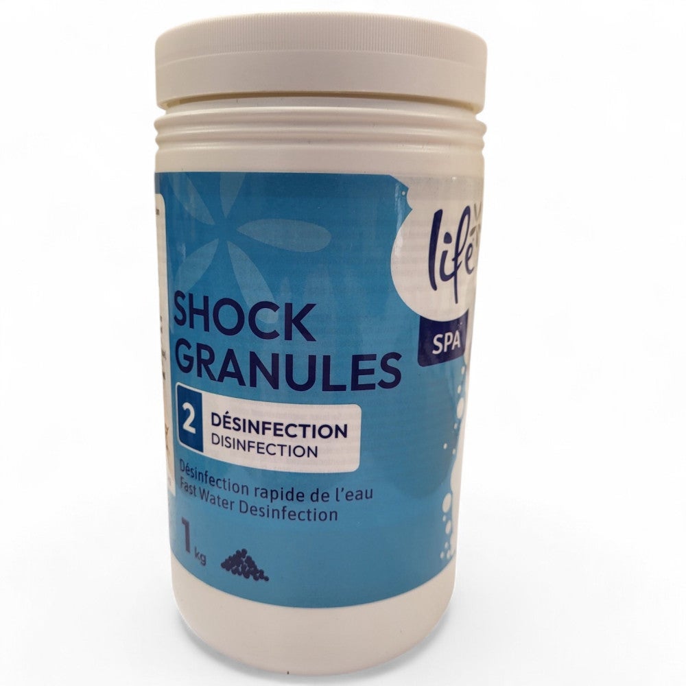 Chlore Stabilisé en Granulés - Dissolution Rapide 1kg | Leroy Merlin