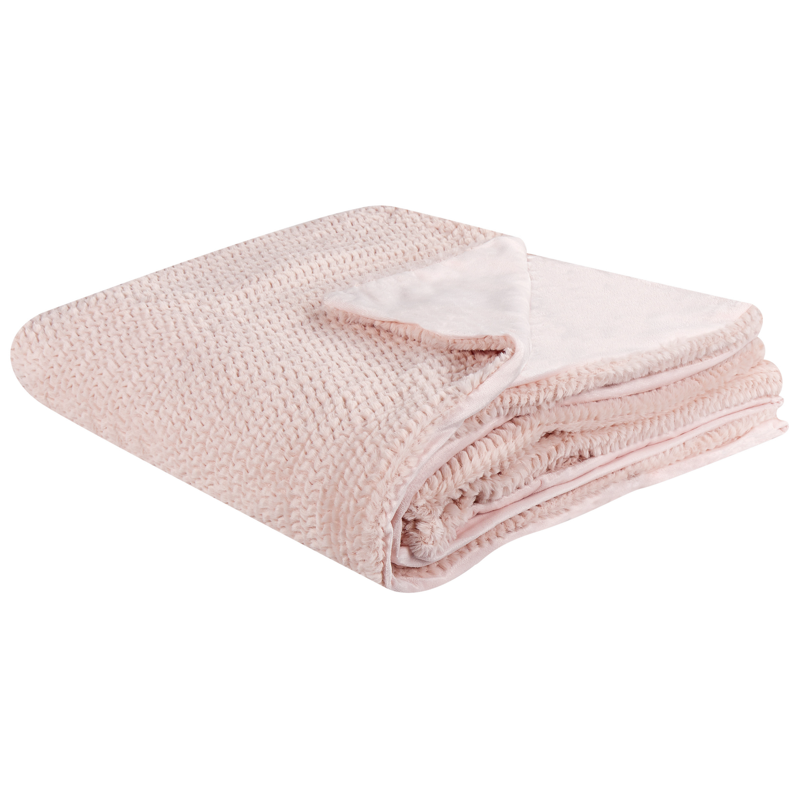 Couverture BJAS Tissu 200 x 220 cm Rose pastel Unicolore | Leroy Merlin