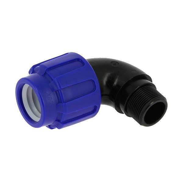 Coude 90° polypropylèn à compression 10bar Mâle 1"1/4 PE Ø40 | Leroy Merlin