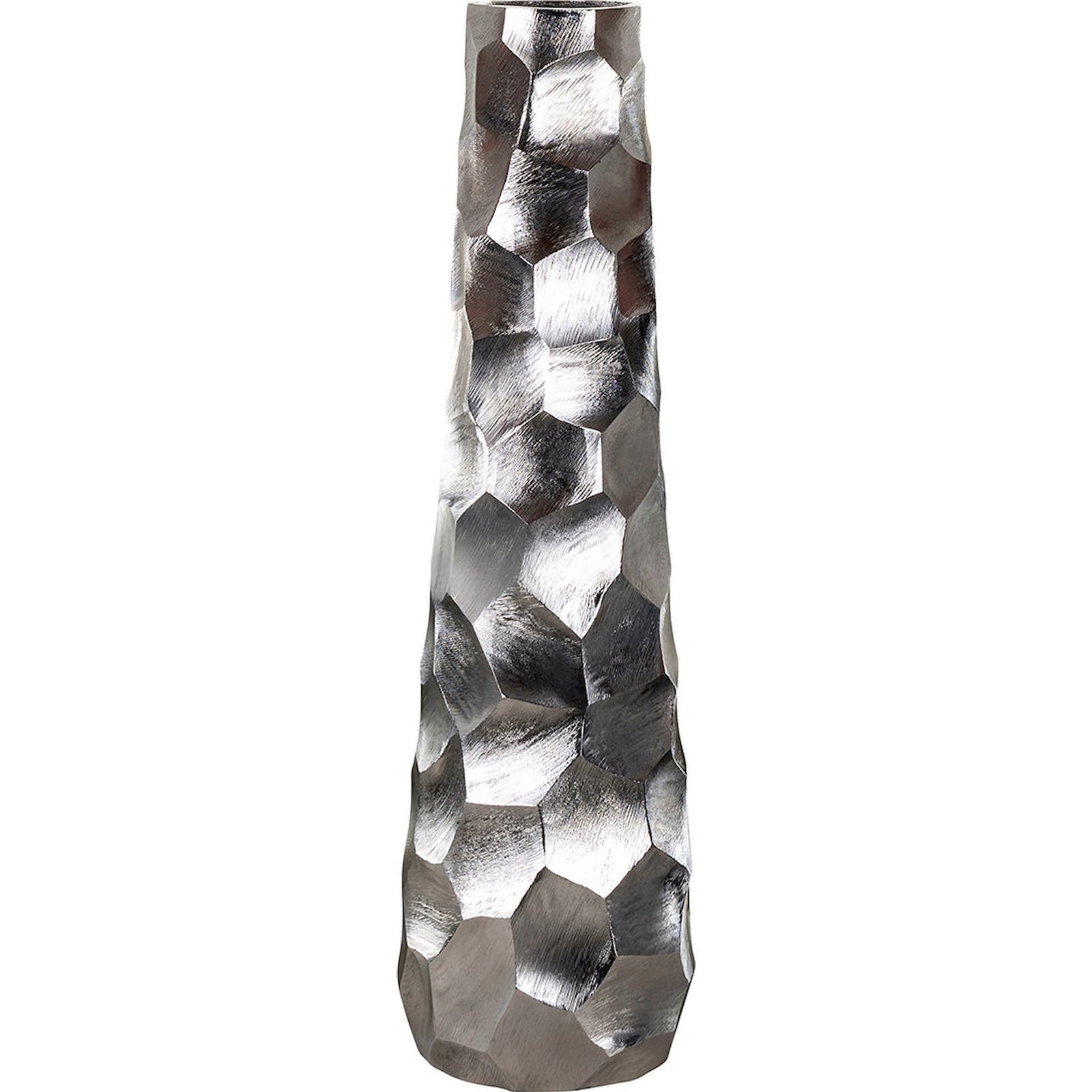 Vase Callisto grand 20 x 20 x 70 cm Argenté | Leroy Merlin