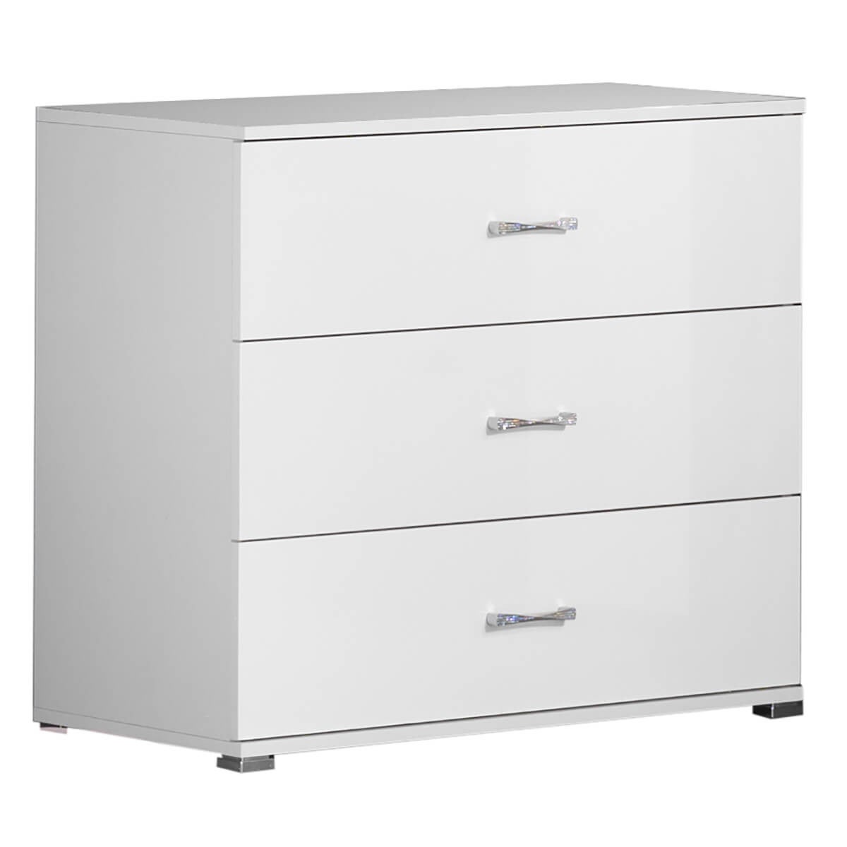 FADILY - Commode 3 Tiroirs Laquée Blanc | Leroy Merlin