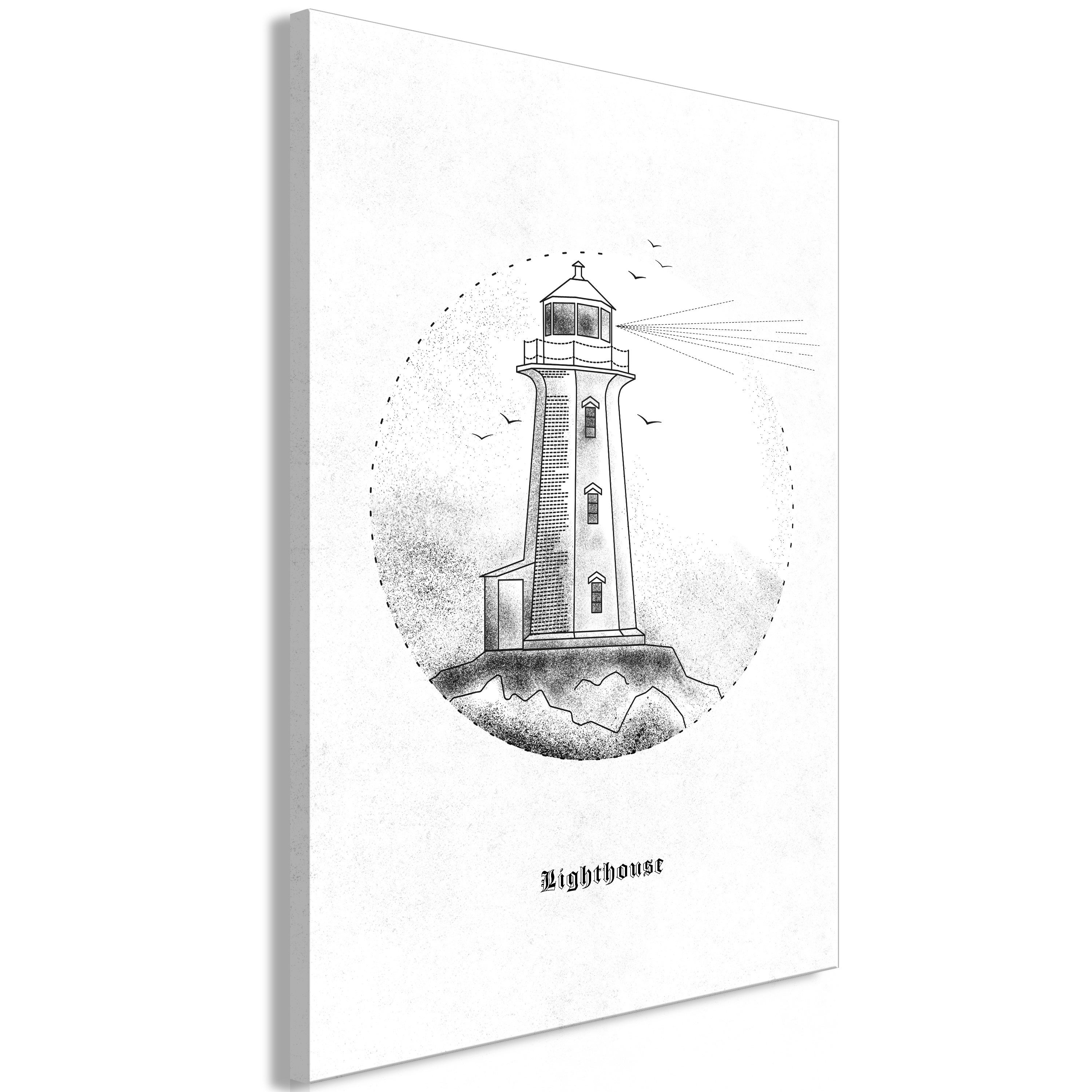 Tableau - Black and White Lighthouse (1 Part) Vertical [40x60] | Leroy ...