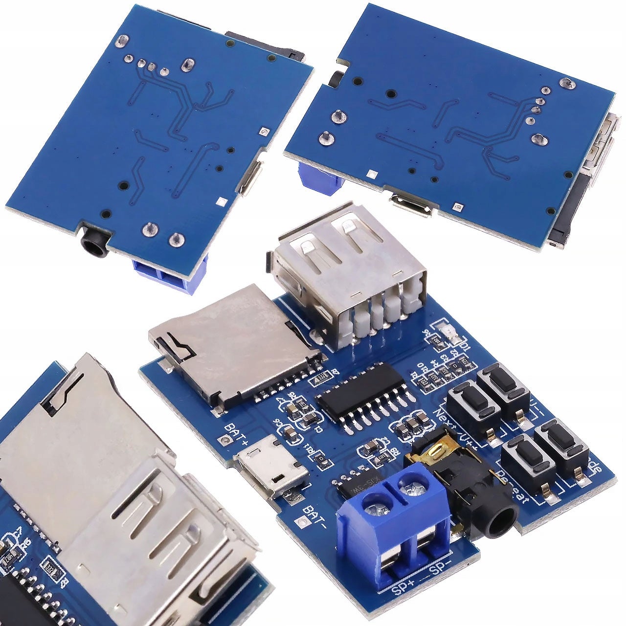 Module Lecteur MP3 USB Micro SD – Amplificateur Mono 2W | Jack Audio ...