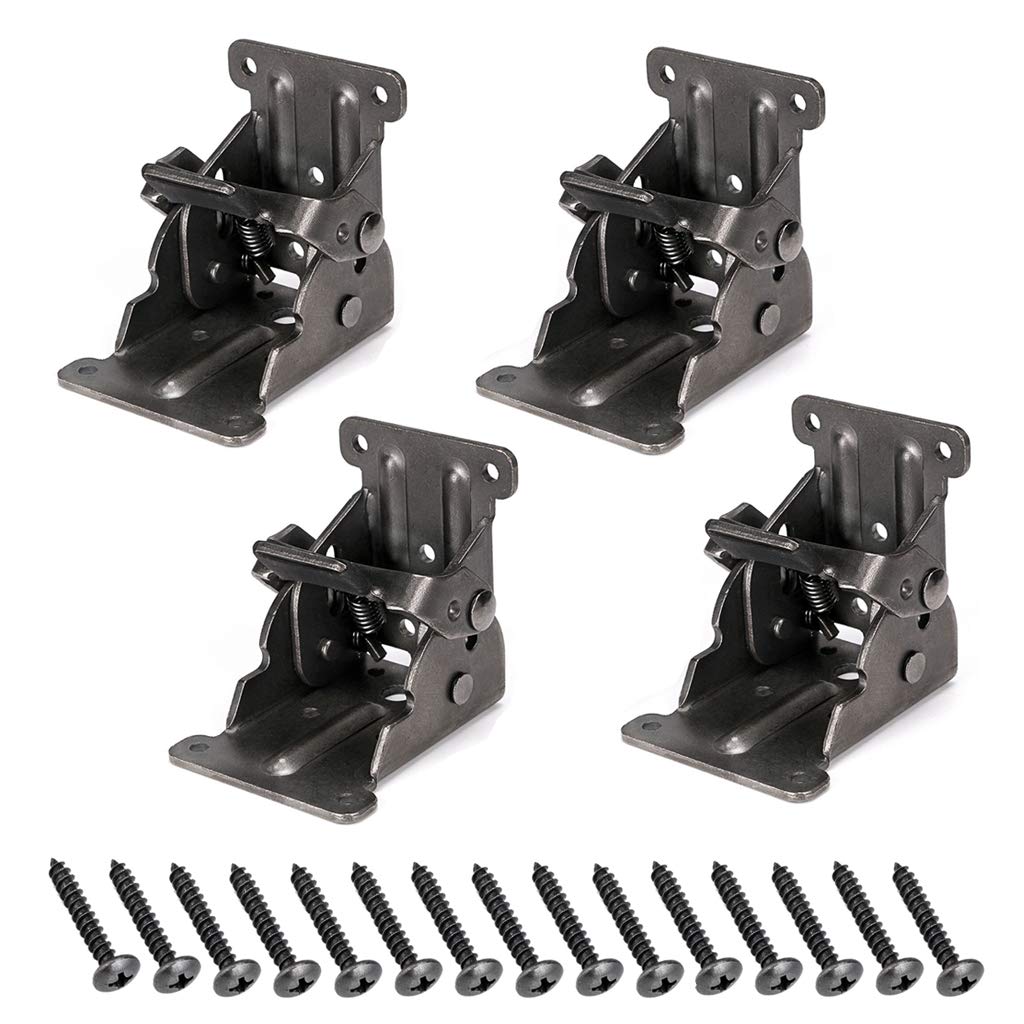 4 Pcs Charnière pliante autobloquante 90, support pliable, verrouillage ...