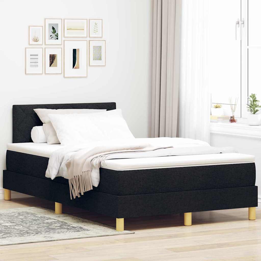 Maison Exclusive - Cama tipo Box Spring con colchón Negro 120 x 190 cm ...