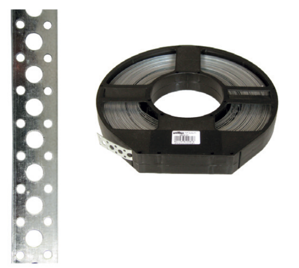 Bande fixation 25 mm en fer fixation de tuyaux conduits double perfo 25 ...