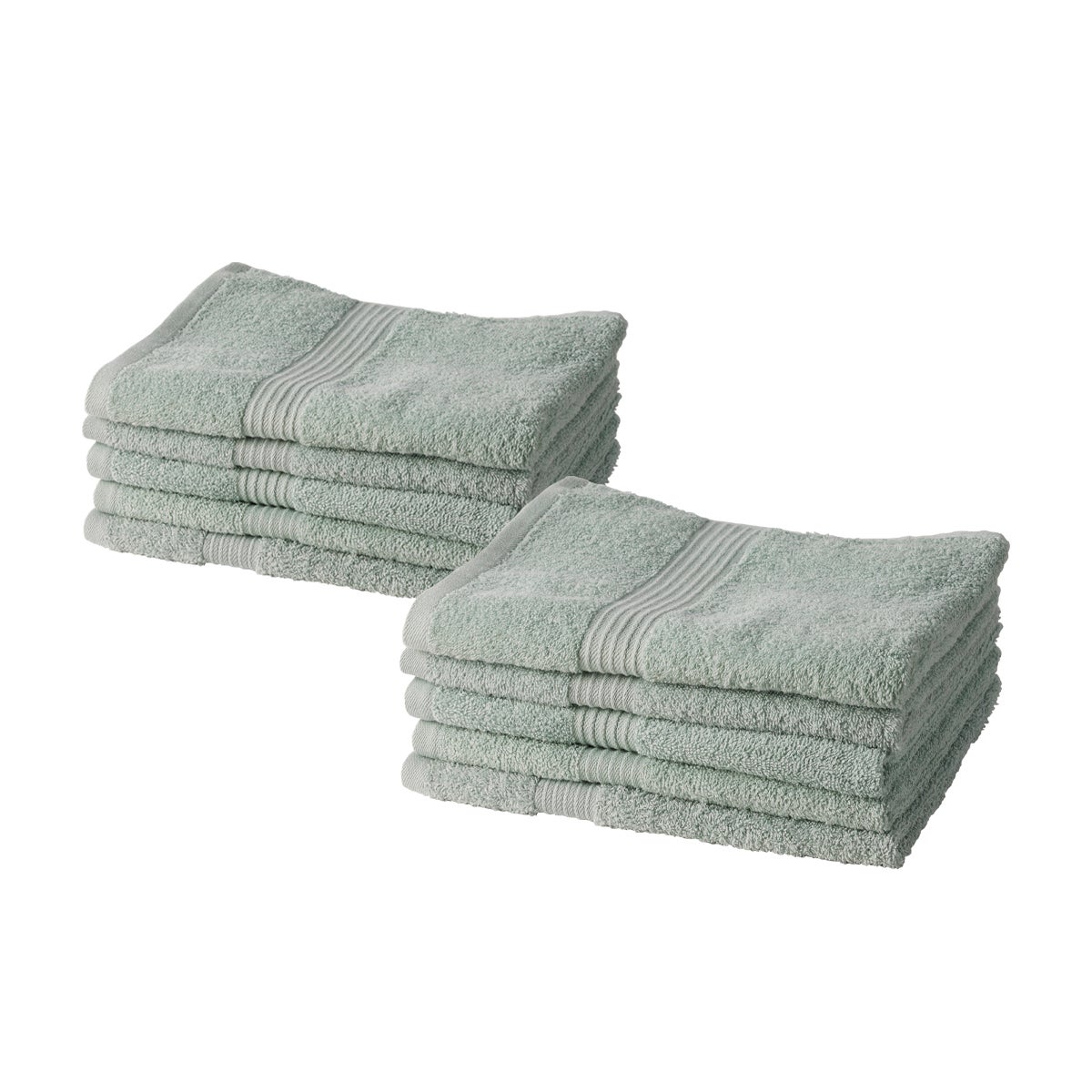 Lot de 10 serviettes de toilette coton uni ESSENTIAL | Leroy Merlin