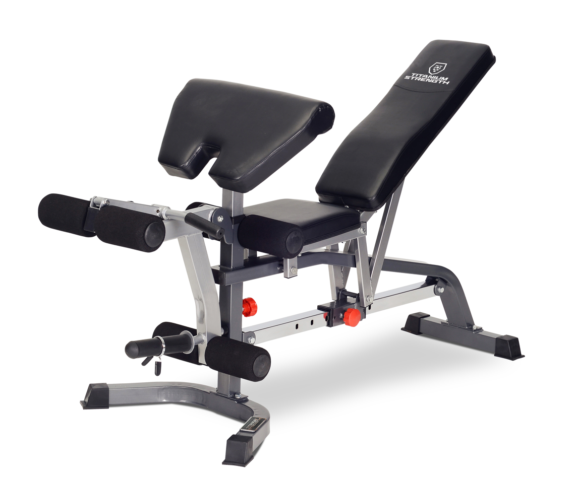 LE23 Banco Ajustable FID con Pupitre de Bíceps y Accesorio Extensión de ...