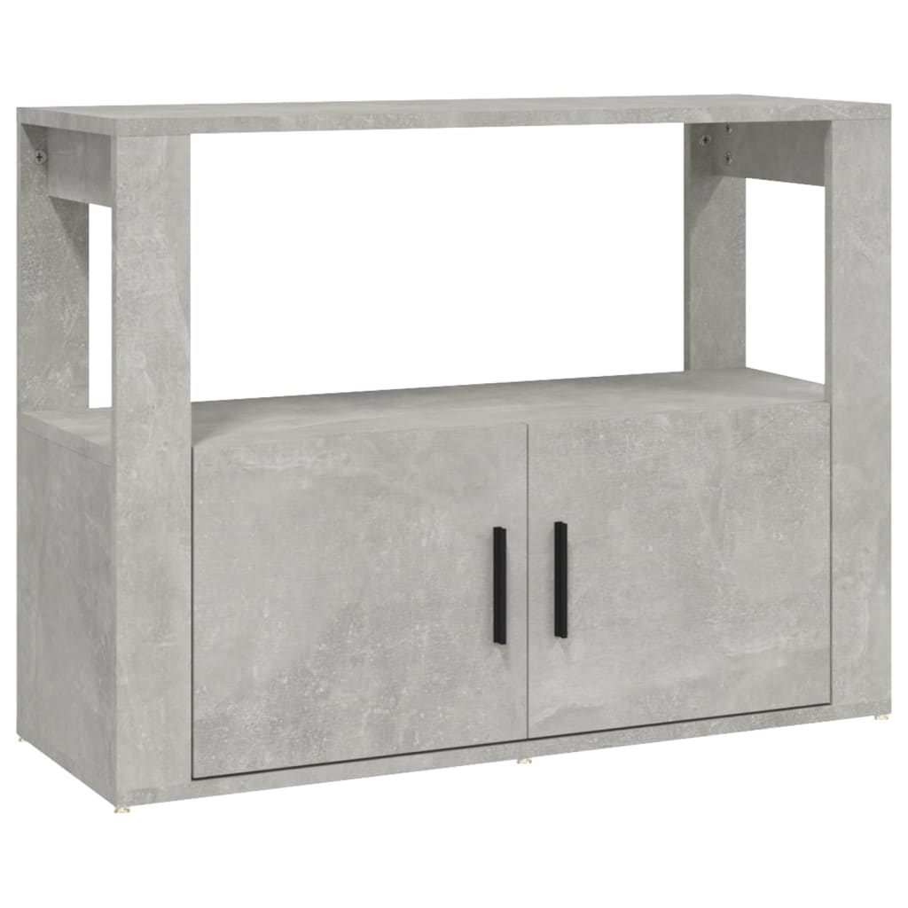 Aparador de madera contrachapada gris hormigón 80x30x60 cm - COMFORTXL ...