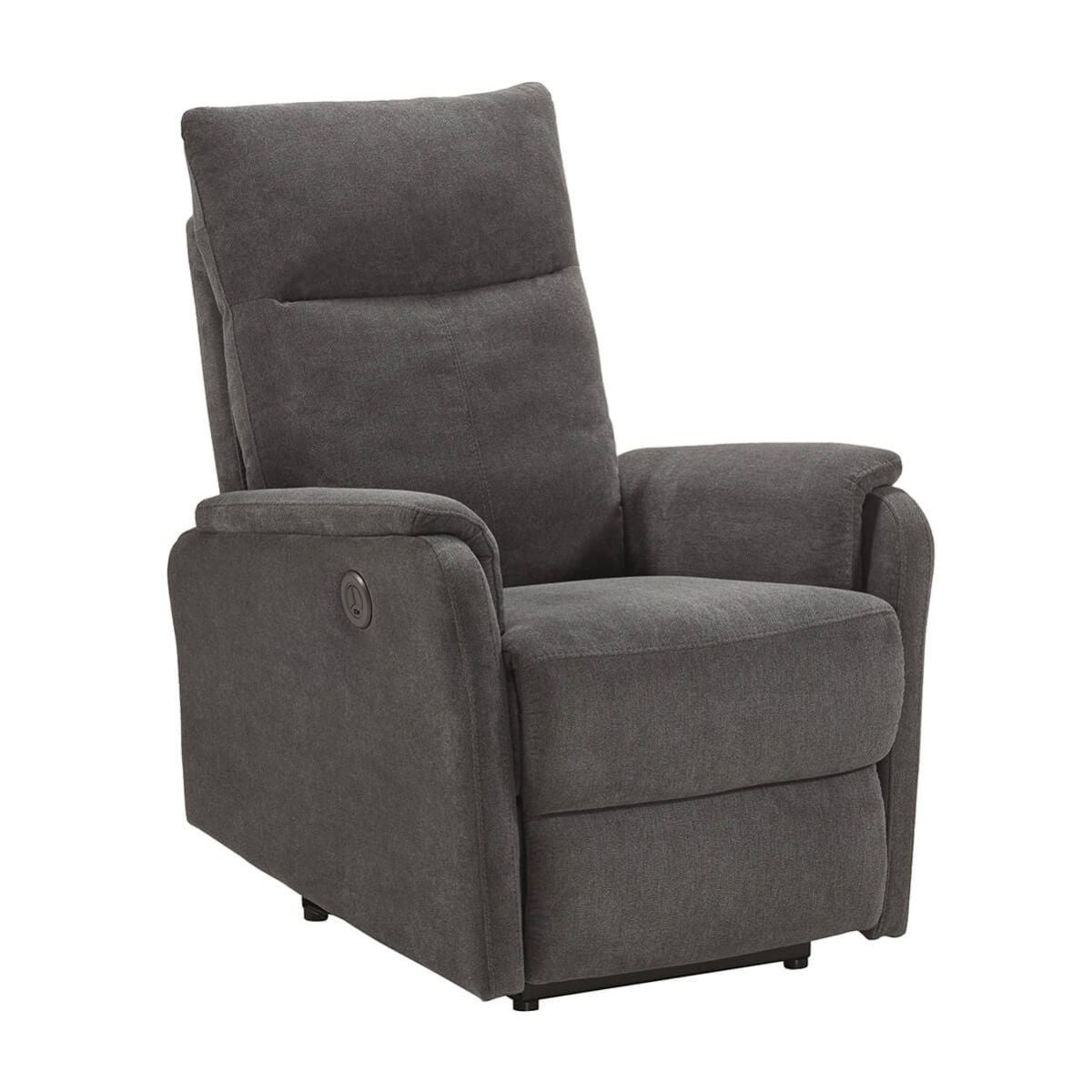 ALCANTAR - Fauteuil Relax Electrique Tissu Gris foncé | Leroy Merlin