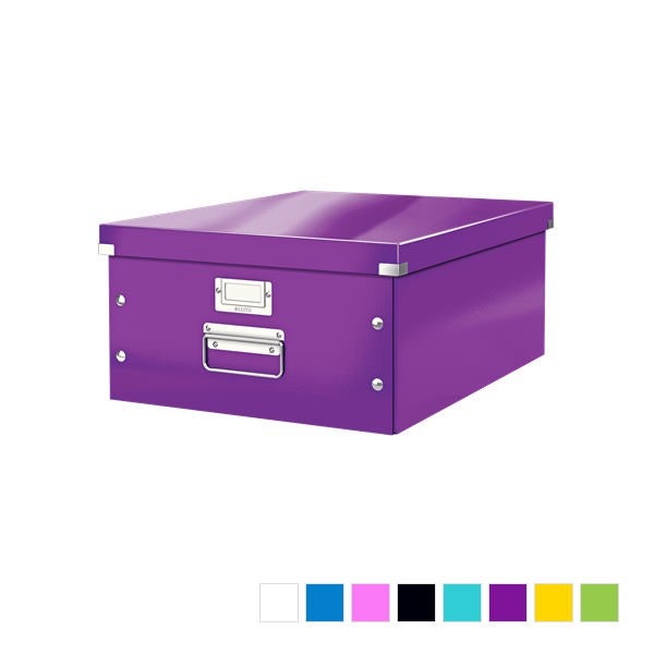 Grande Boîte en Carton avec couvercle format A3+ Multi Usages - Violet ...