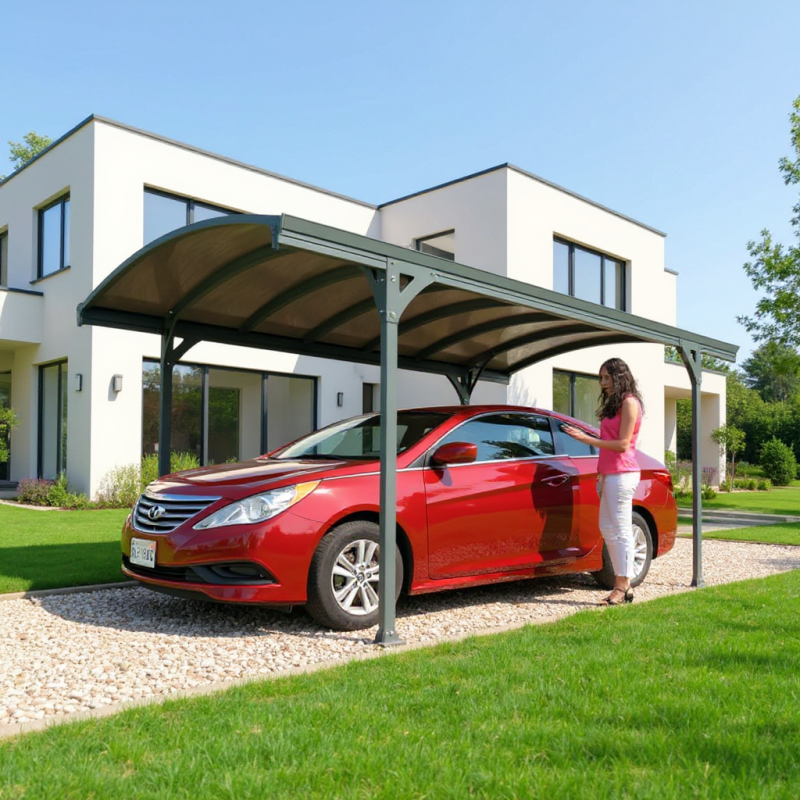 Canopia Carport Vitoria 5.01 x 2.91 m Gris 501x0 | Leroy Merlin