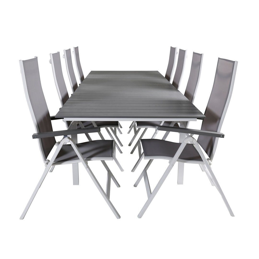 Levels Ensemble table et chaises de jardin, table 100x229/310cm et 8 ...