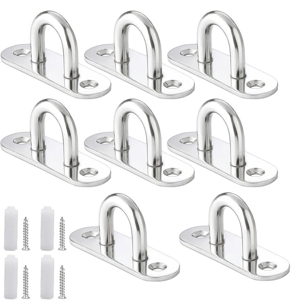 Crochet de Plafond Suspension,8 Pièces M6 Plaque Oeillet ,Ovale Crochet ...