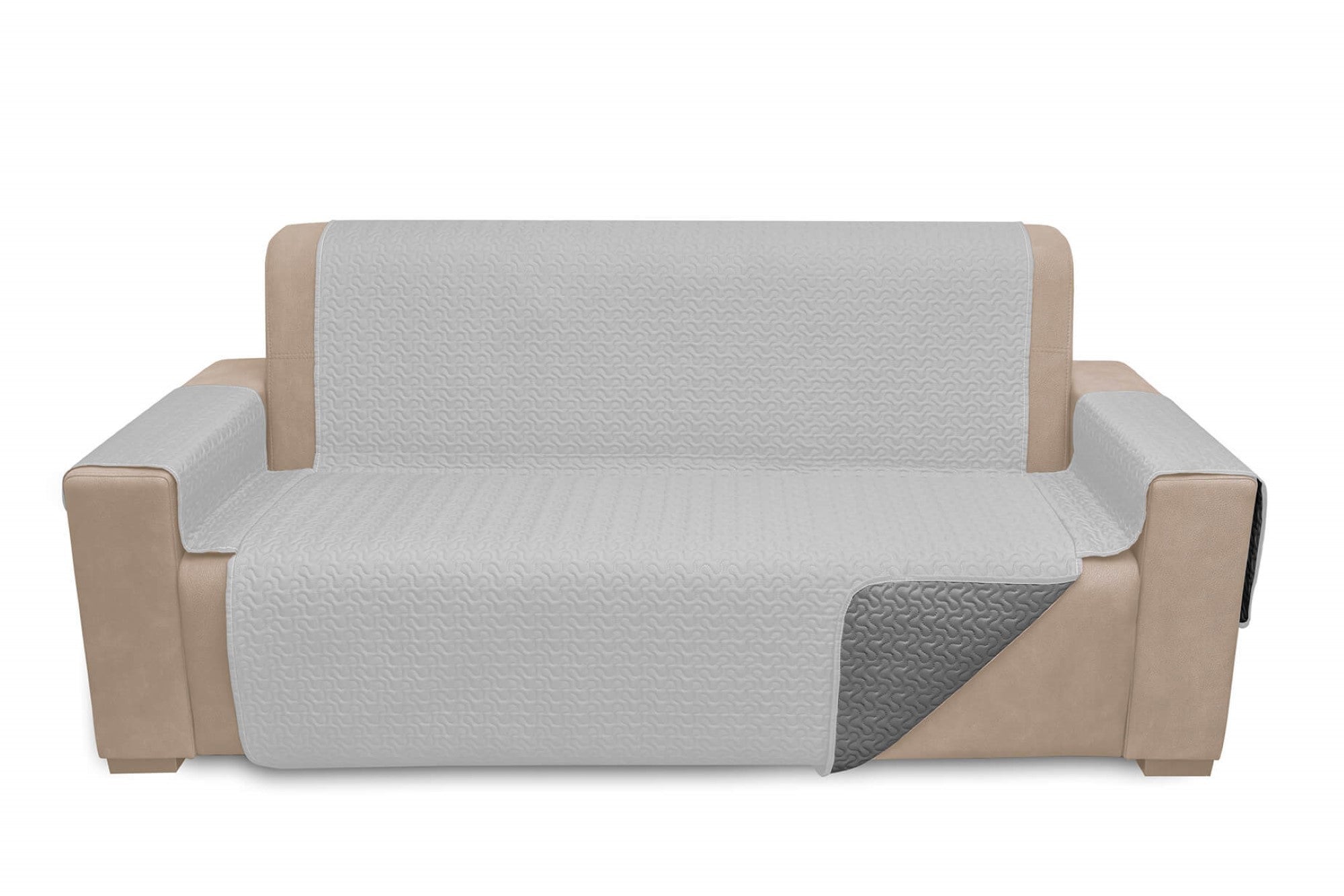 Cubre Sofá Microsatén Acero-Plata - 3 Plazas - 160Cm | Leroy Merlin