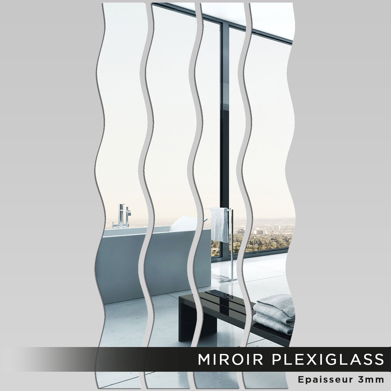 Miroir Plexiglass - Verticales 3617689973159 - 42x80 cm | Leroy Merlin