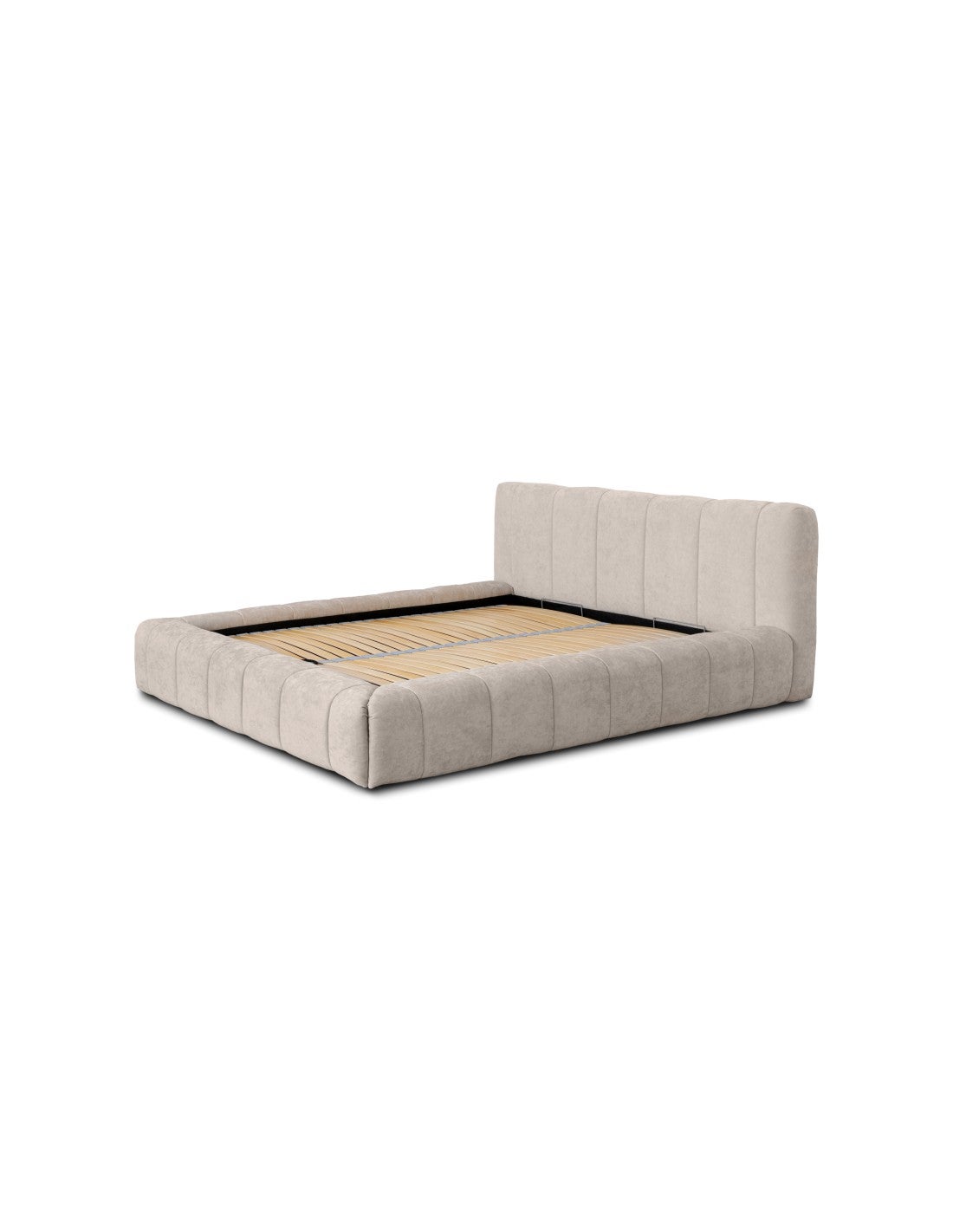 Lit coffre 140x200 coloris beige - Collection COCOON | Leroy Merlin