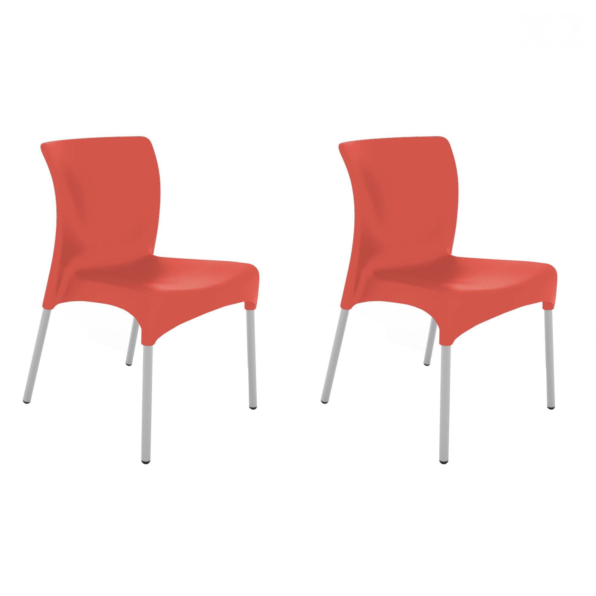 Garbar MOON Set 2 Silla Interior, Exterior Rojo | Leroy Merlin