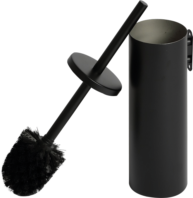 JVD - Balayette Brosse pour WC avec un support mural, finition noir mat ...