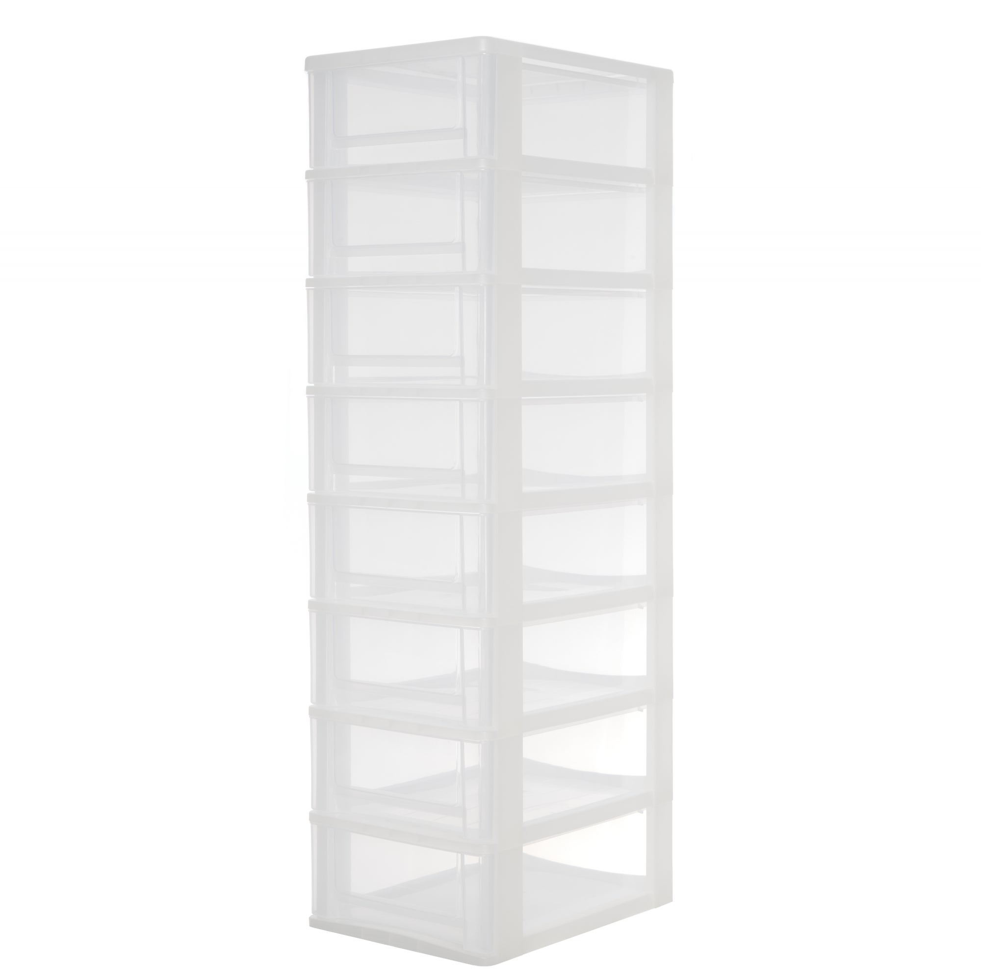 Iris Ohyama, Tour de rangement plastique, Tiroir rangement bureau de 7L ...