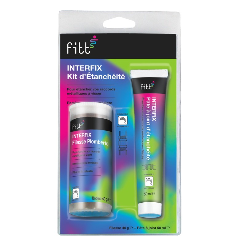 Kit d'étanchéité Interfix filasse 40g + pâte à joint 50ml - Fitt ...