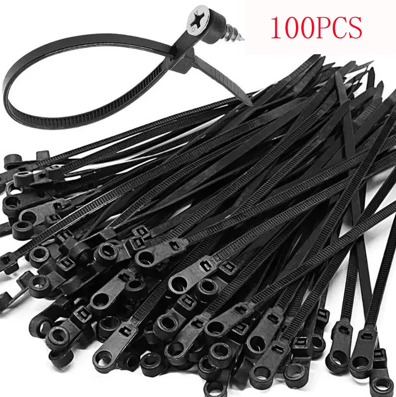 100 serre-câbles autobloquants en nylon, fil de serrage autobloquant ...