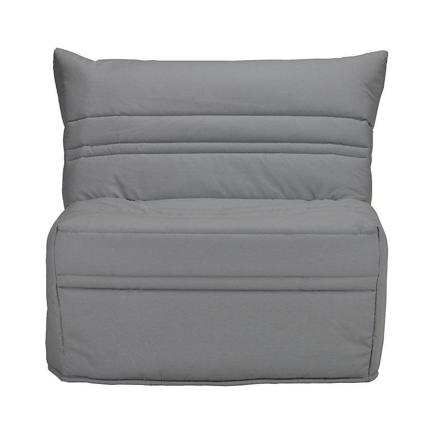 Fauteuil BZ 1 place 90x190 tissu matelas 9cm Optale-Couleur Gris clair ...