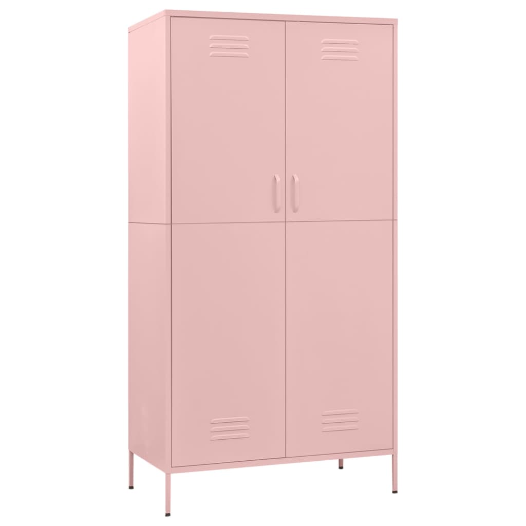 Garde-robe | Armoire Rose 90x50x180 cm Acier CFW53940 | Leroy Merlin