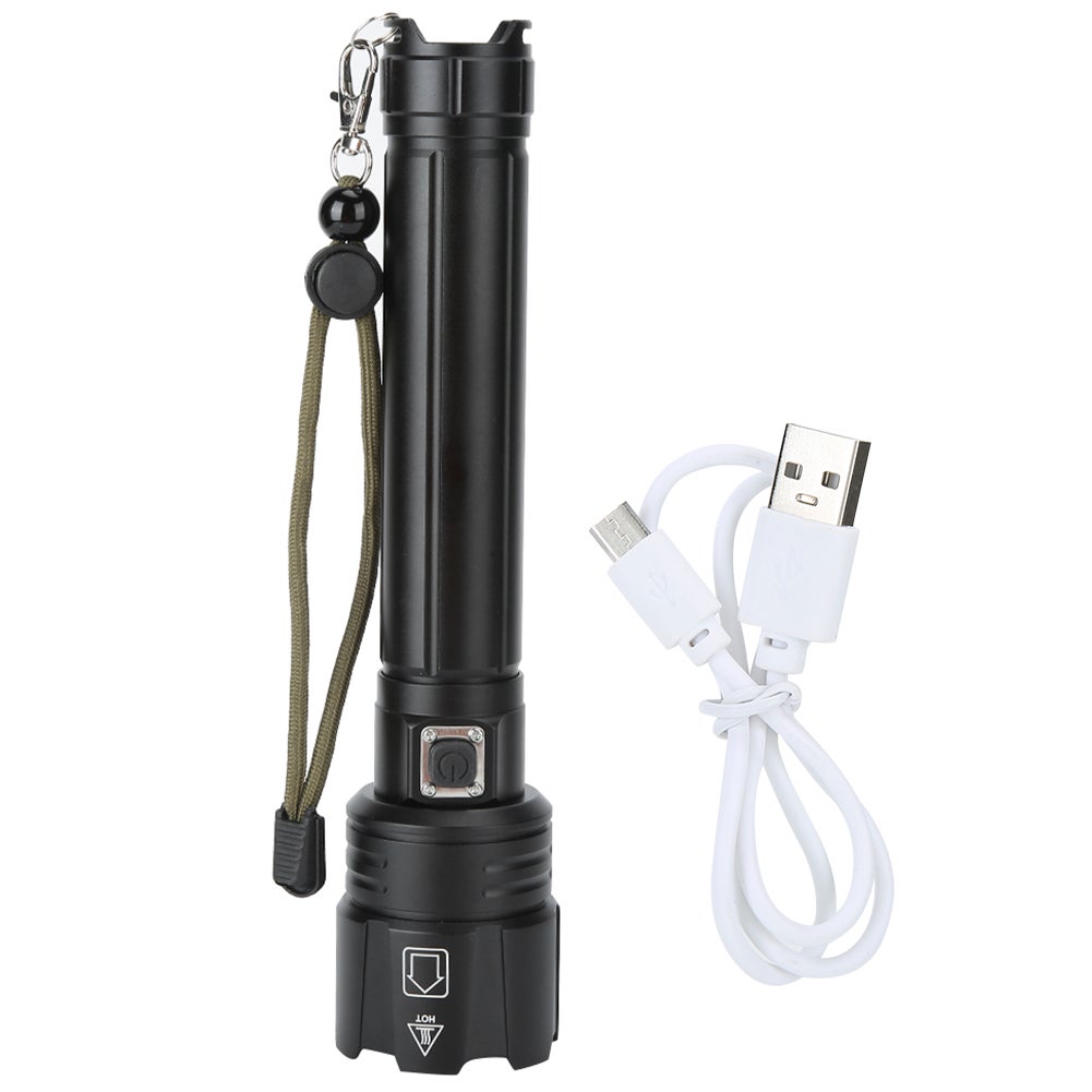 Torcia LED P90 super luminosa IPX4 impermeabile con display di ...
