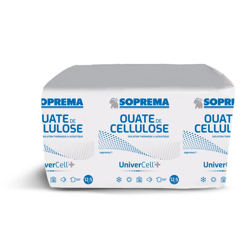 Isolant thermo-acoustique ouate de cellulose UNIVERCELL+ (sac 12,5 kg ...