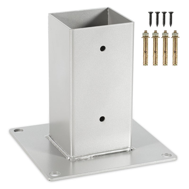 Base de poste cuadrado Base de poste Postes de cerca soporte de cerca 4 ...