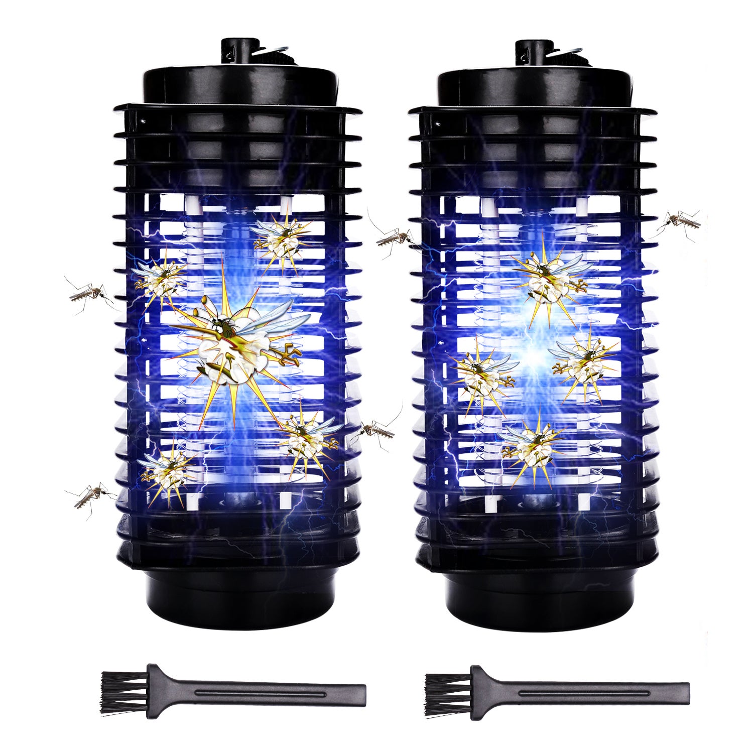 Lampe Anti Moustique 2X 3W Lampe UV LED Tue Mouches Intérieur et ...