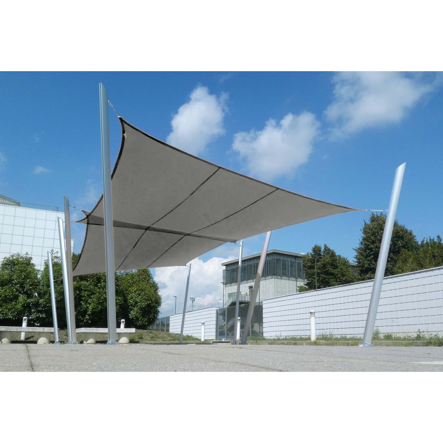 Voile d'ombrage Ajourées Carré 5.5x5.5 Cloud, EasyShade | Leroy Merlin