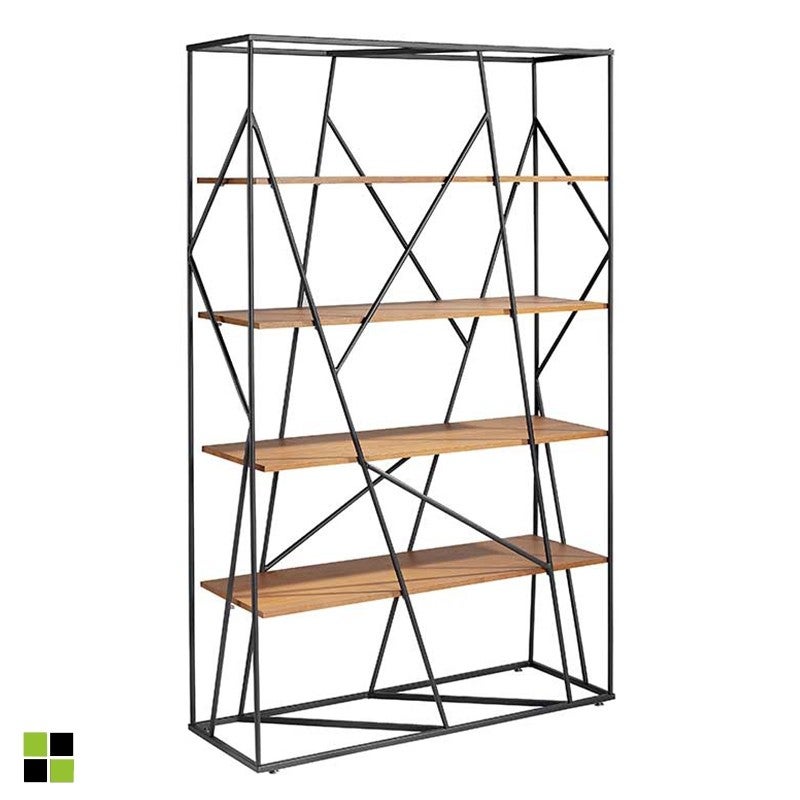 Estantería - Modelo EYE - 4 Baldas MDF - Estructura Tubular Negra ...